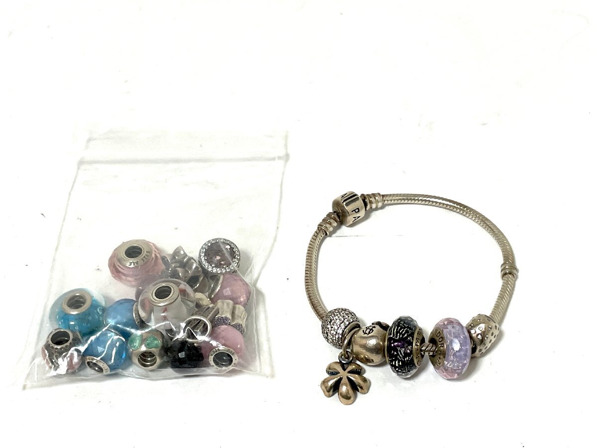 Yahoo!オークション - PANDORA パンドラ ブレスレット チャーム付 SV92...