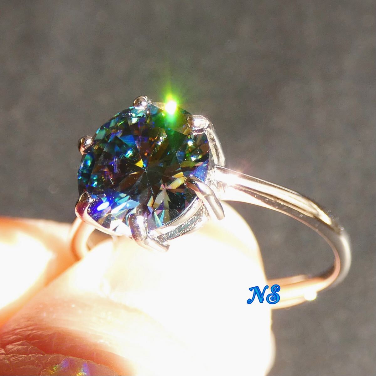 モアサナイト 指輪 3ct ソリティア フリーサイズ ダイヤモンド モアサナイト 指輪 3ct ソリティア フリーサイズ ダイヤモンド
