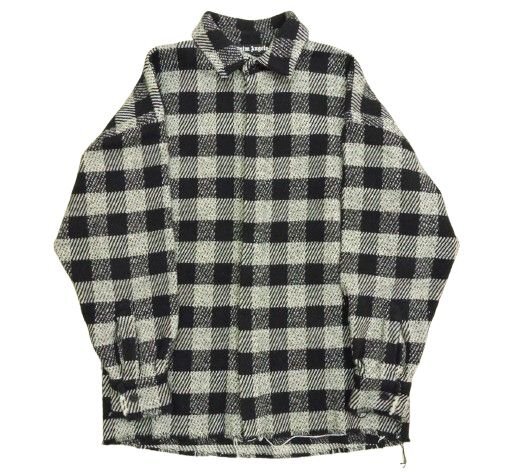 Palm Angels 21AW チェックロゴプリントシャツ PMGA079F21FAB002 サイズ50 長袖 ブラック パームエンジェルス 品 C126L289(その他)｜売買された ...