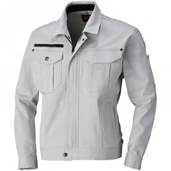 Yahoo!オークション - 桑和 1663 長袖ブルゾン LLサイズ シルバーグレ...