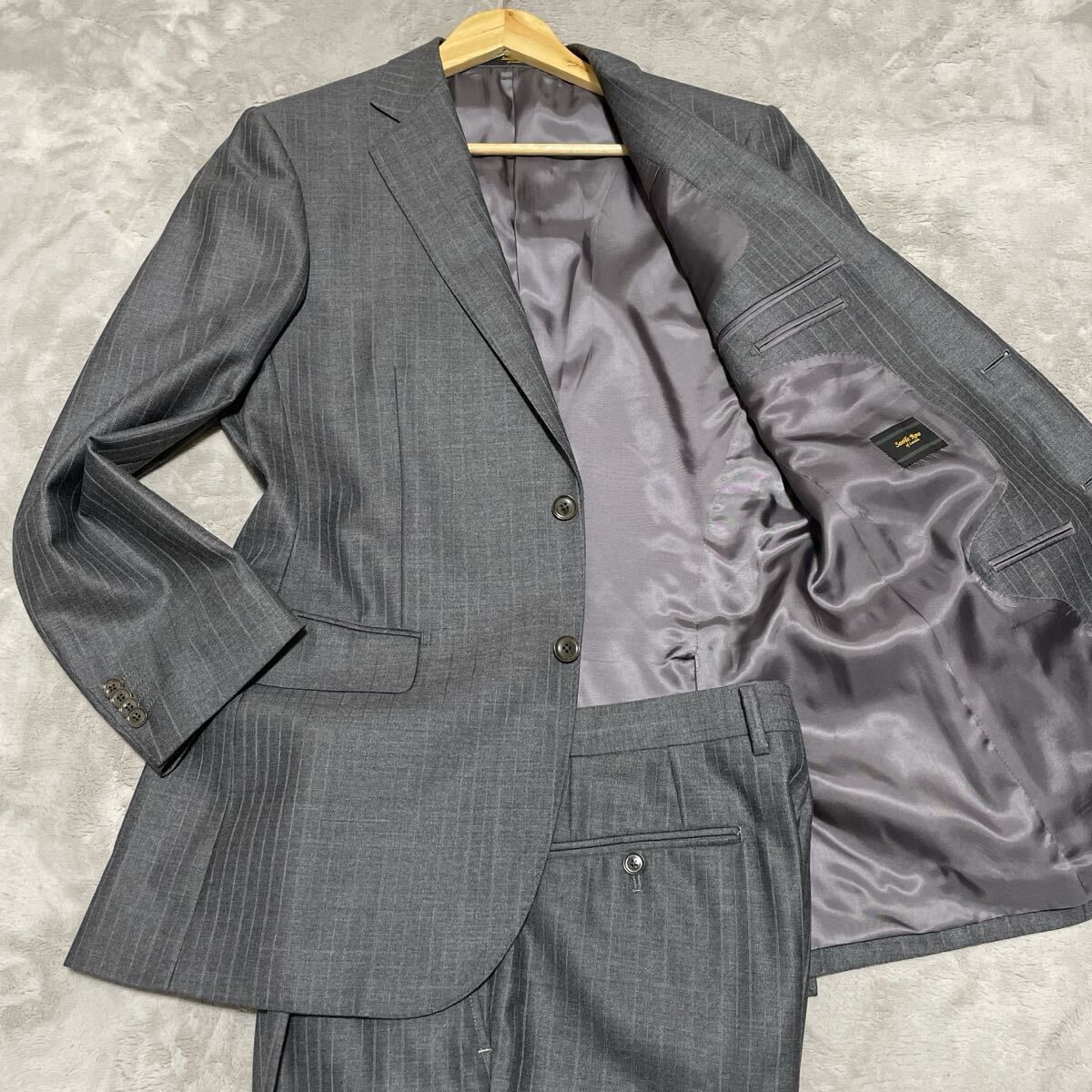 Yahoo!オークション - 極美品 L相当 Savile Row ドーメル生地 シングル...