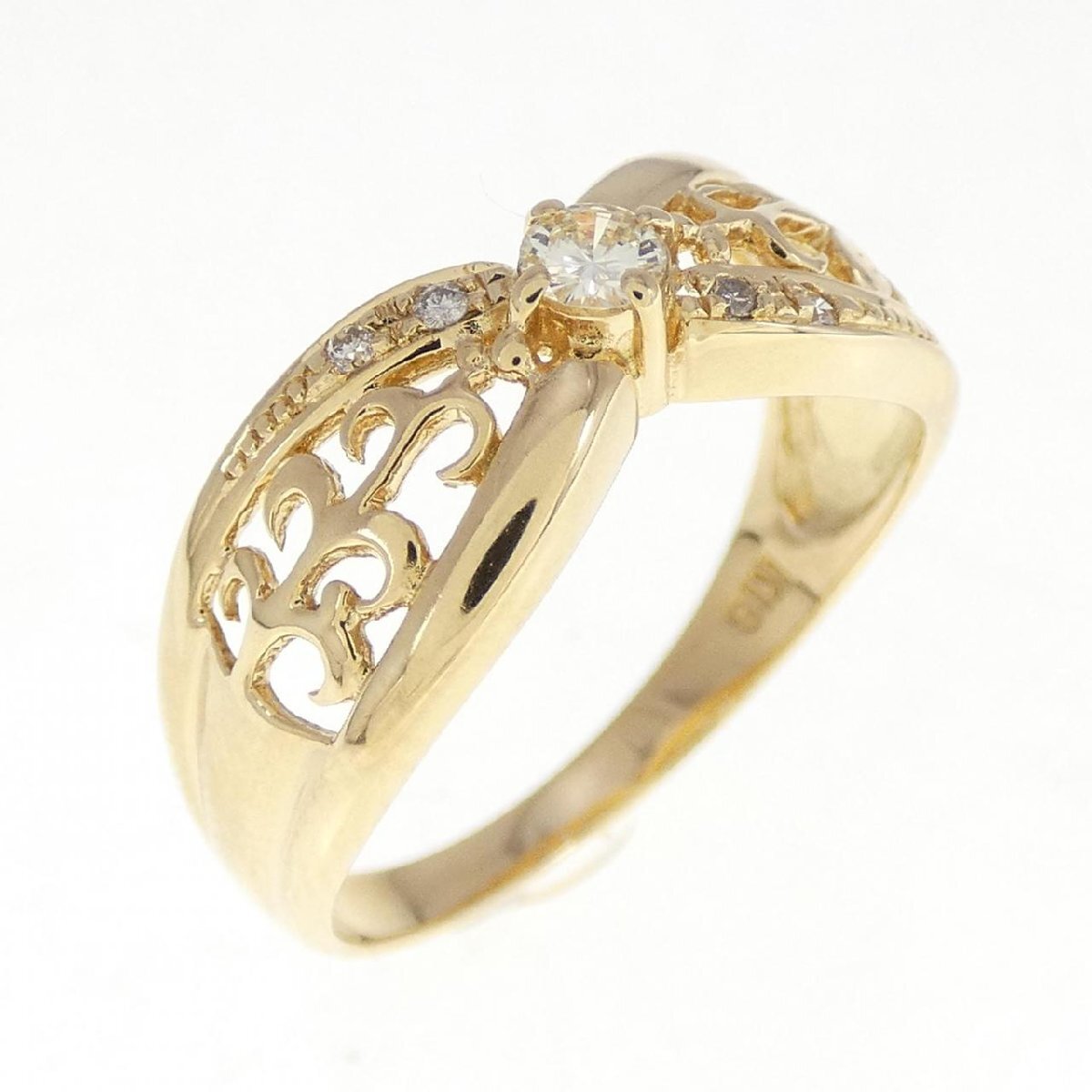 Yahoo!オークション - K18YG ダイヤモンド リング 0.09CT