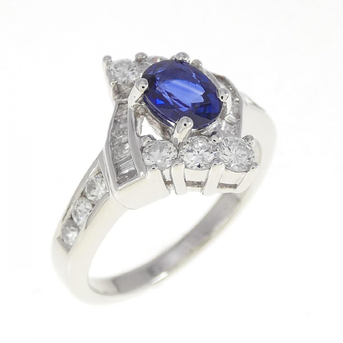 Yahoo!オークション - PT サファイヤ リング 0.70CT