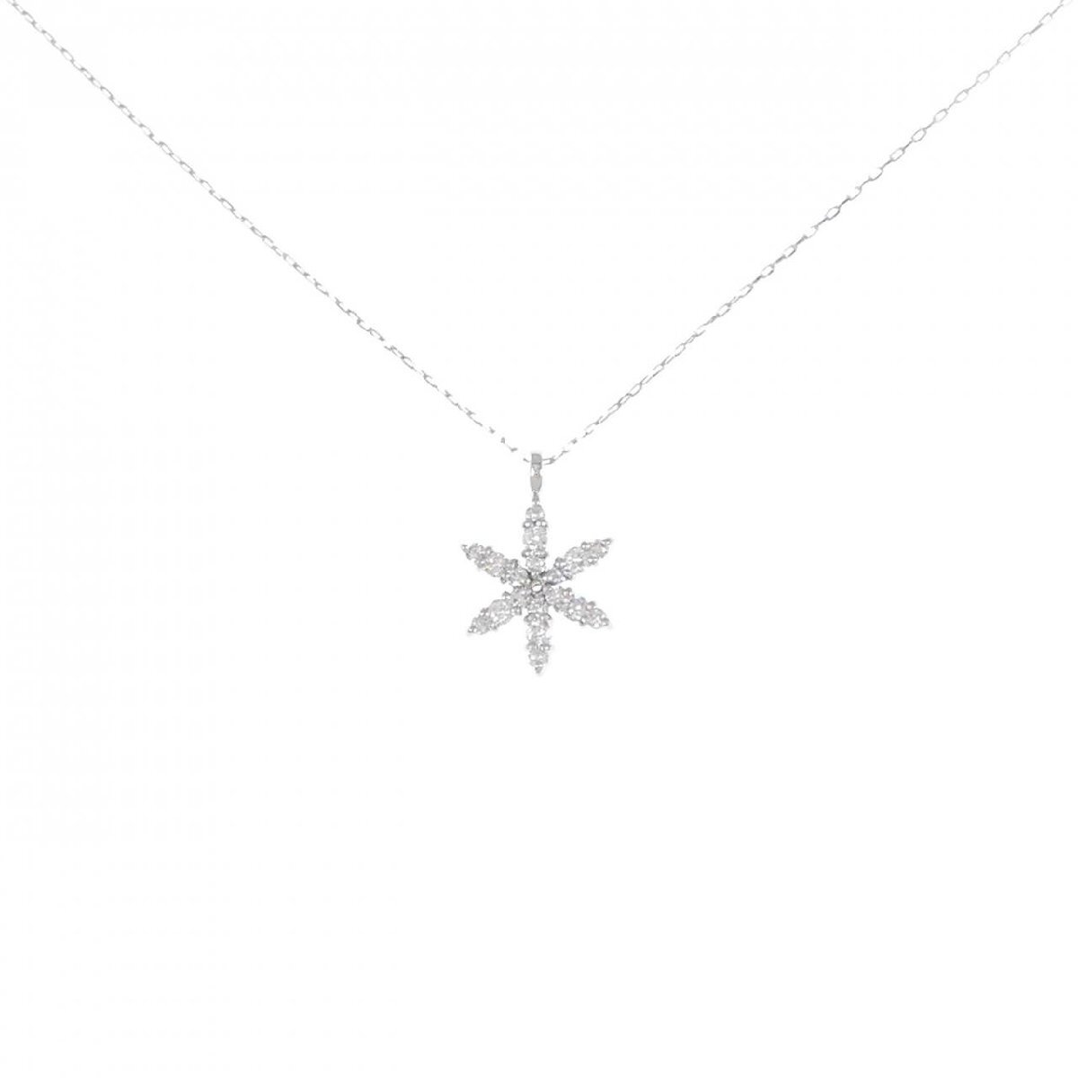 Yahoo!オークション - PT ダイヤモンド ネックレス 0.24CT