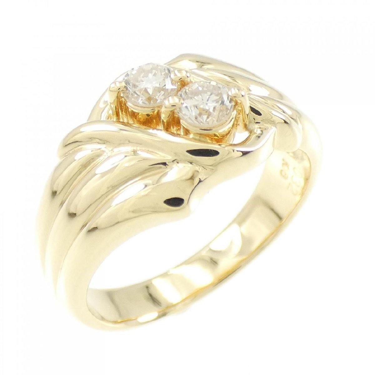 Yahoo!オークション - K18YG ダイヤモンド リング 0.32CT