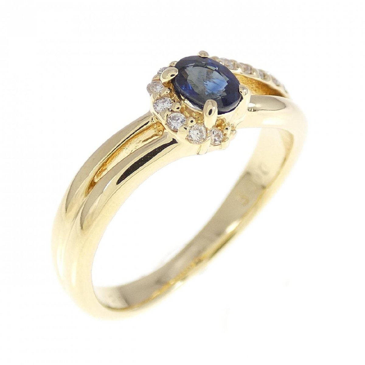 Yahoo!オークション - K18YG サファイヤ リング 0.26CT