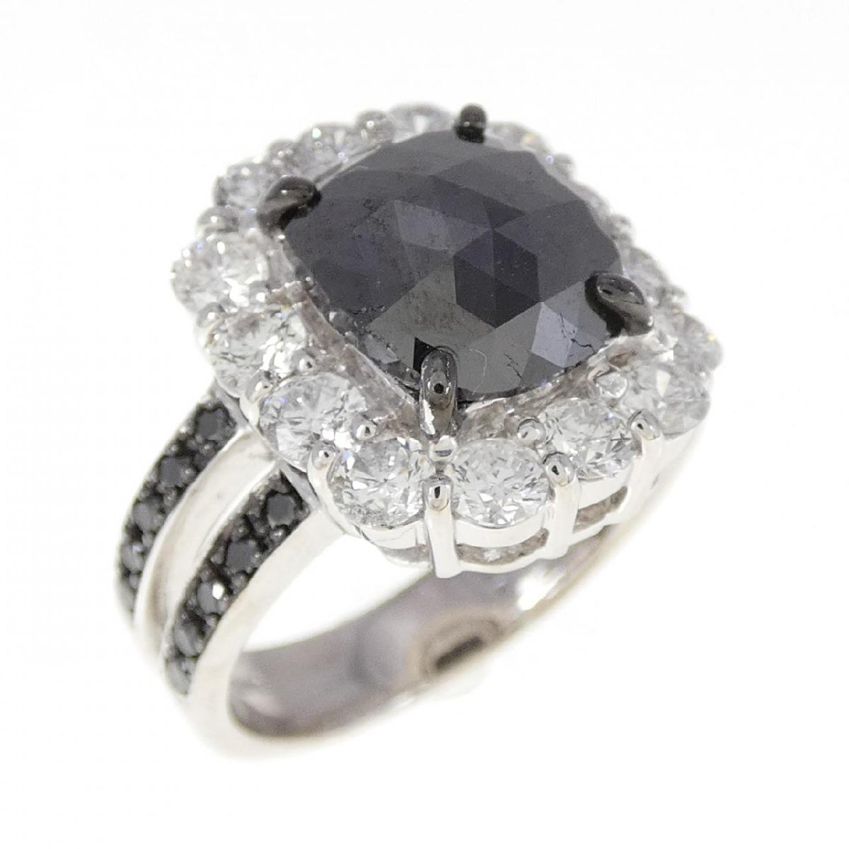 Yahoo!オークション - K18WG/K18BG ダイヤモンド リング 2.08CT