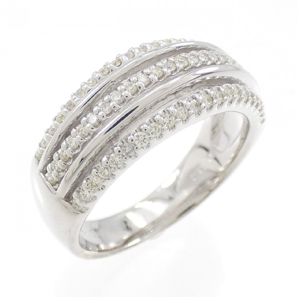 Yahoo!オークション - K18WG ダイヤモンド リング 0.34CT