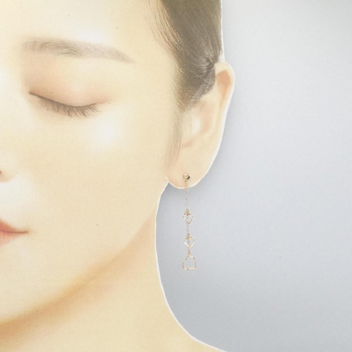 Yahoo!オークション - K18PG ハート ピアス