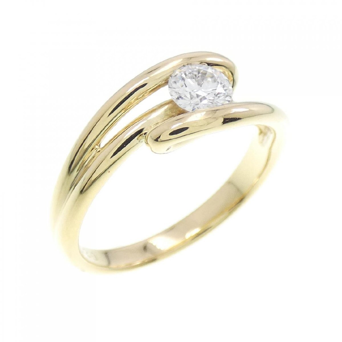 Yahoo!オークション - K18YG ダイヤモンド リング 0.29CT