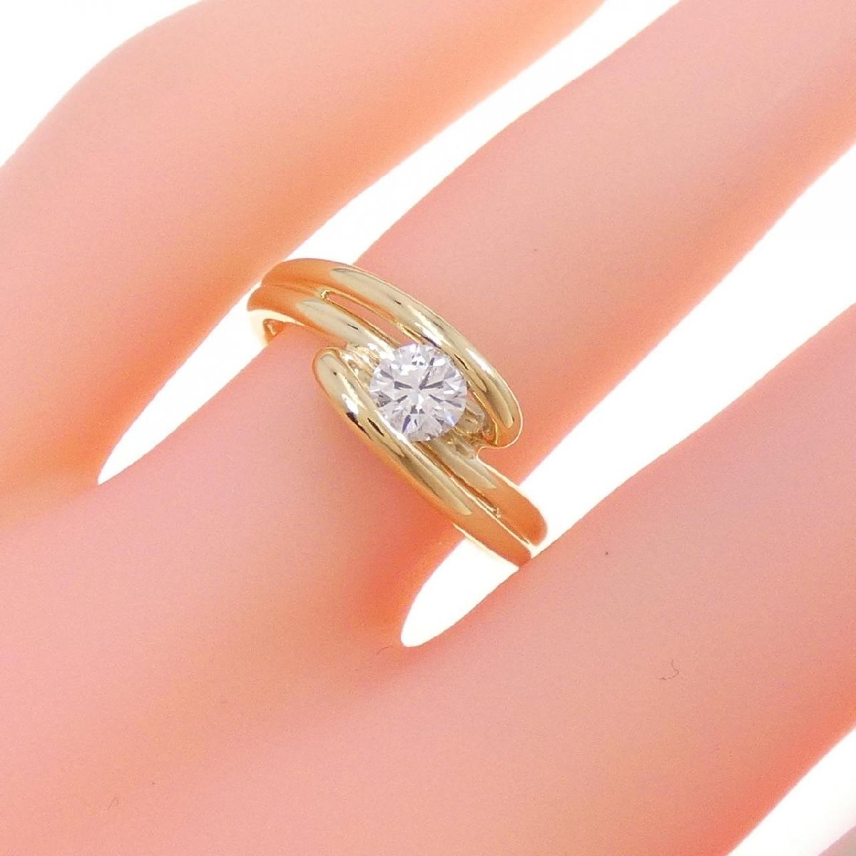 Yahoo!オークション - K18YG ダイヤモンド リング 0.29CT