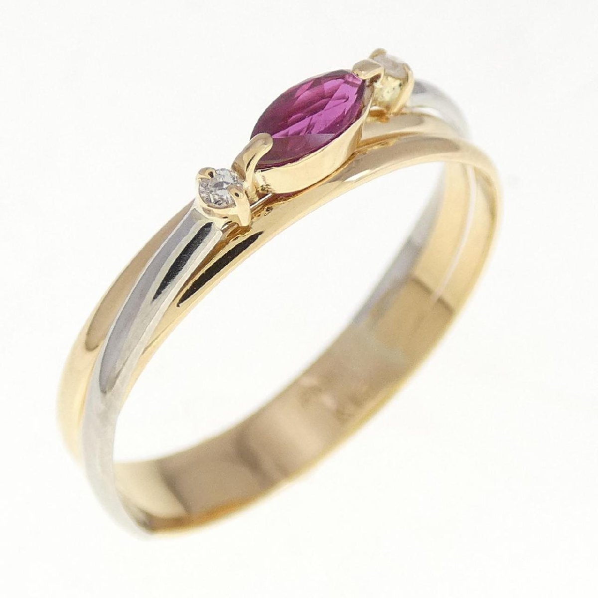 Yahoo!オークション - K18YG/PT ルビー リング