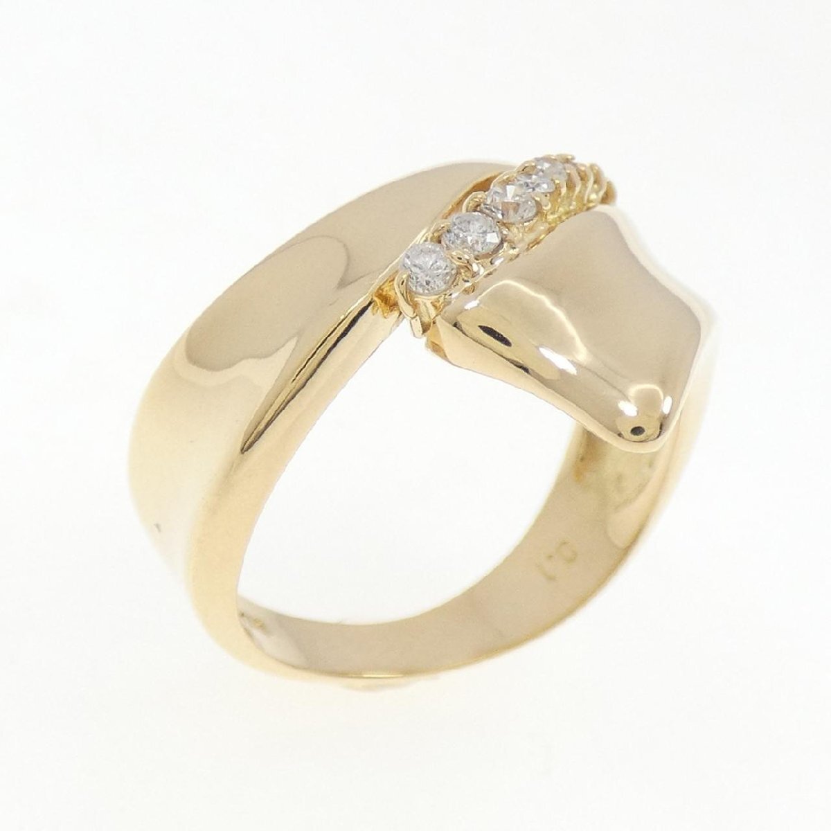 Yahoo!オークション - K18YG ダイヤモンド リング 0.1CT