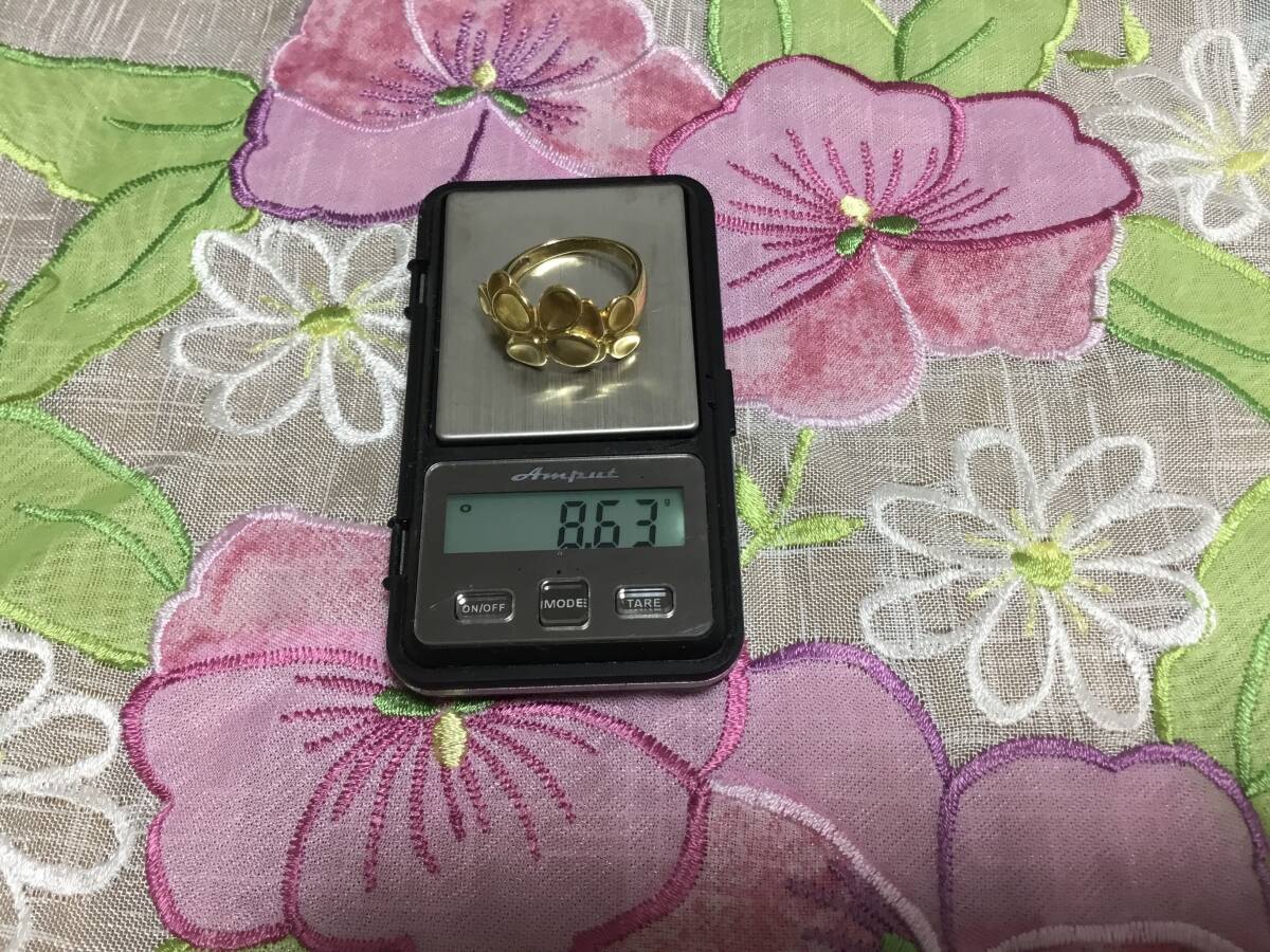 Yahoo!オークション - ザギンザ購入 K18 8.6g ゴールドリングティファ...