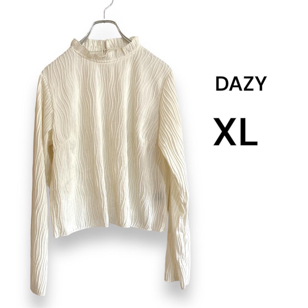 Yahoo!オークション - 【DAZY】フリルネックのキーホールバックシャツ ...