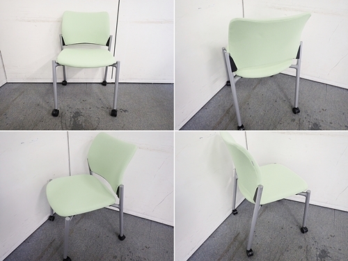 Yahoo!オークション - 2脚セット オカムラ スタックチェア 23-0773