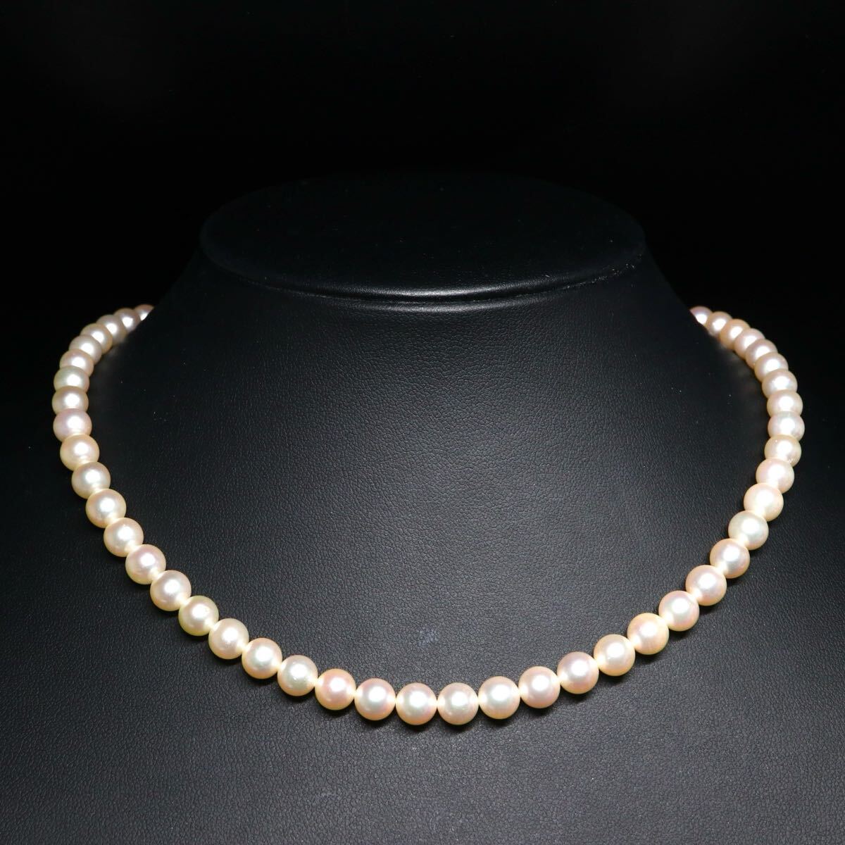 TASAKI 田崎真珠 約6.0-6.5mm珠 アコヤ本真珠ネックレス M 約30.6g 約42.0cm pearl パール necklace ホワイト ラウンド EB5/EC0 A49 ...