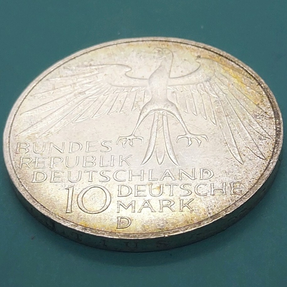 Yahoo!オークション - ドイツ ミュンヘンオリンピック 10マルク 銀貨記...