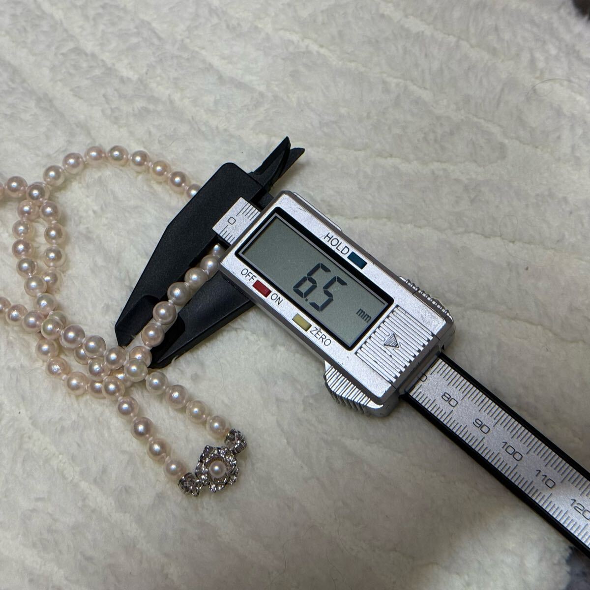 Yahoo!オークション - アコヤ真珠 極美品 ネックレス 6〜6.5mm 47cm 照...