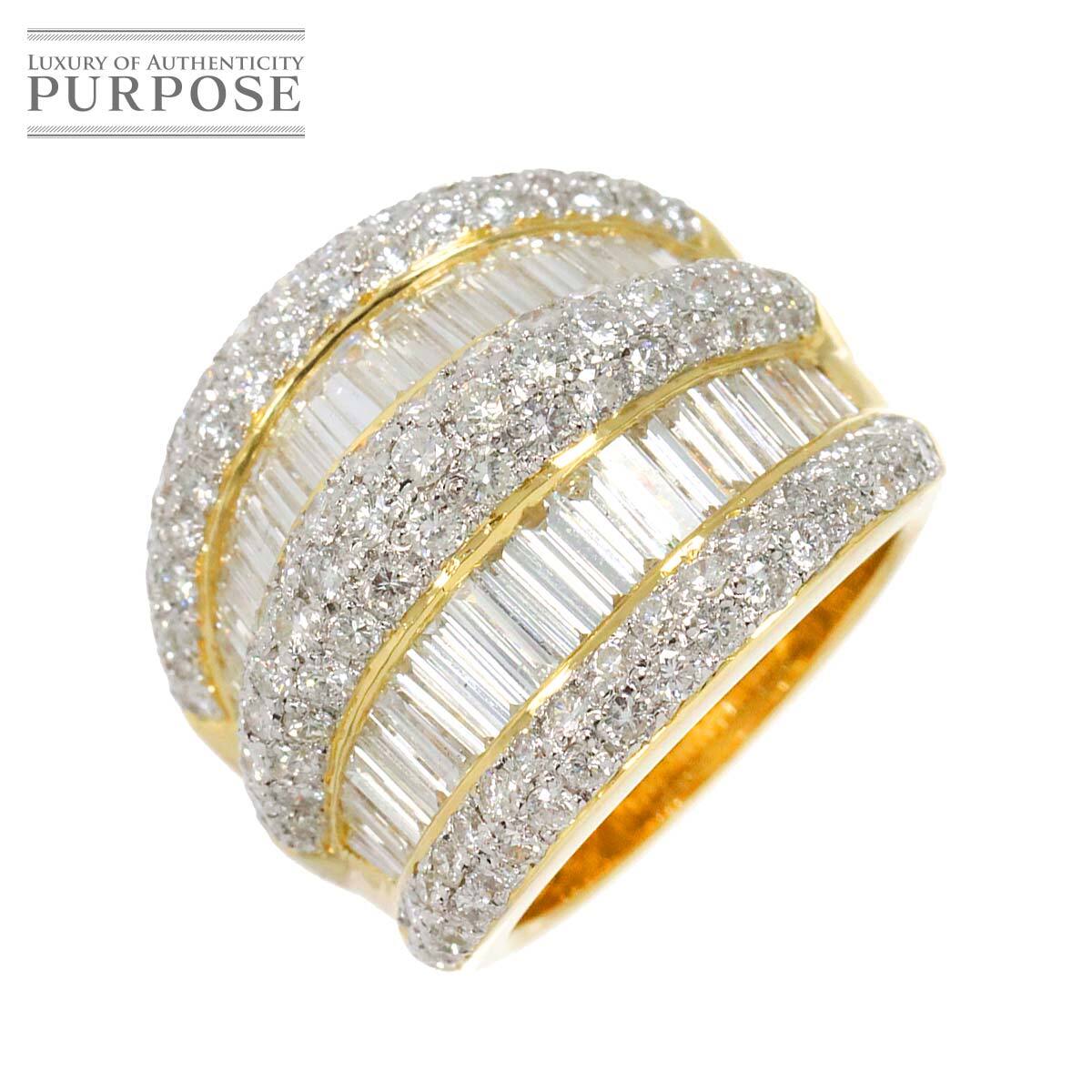 Yahoo!オークション - リング 12号 ダイヤ 4.46ct K18 YG イエローゴー...