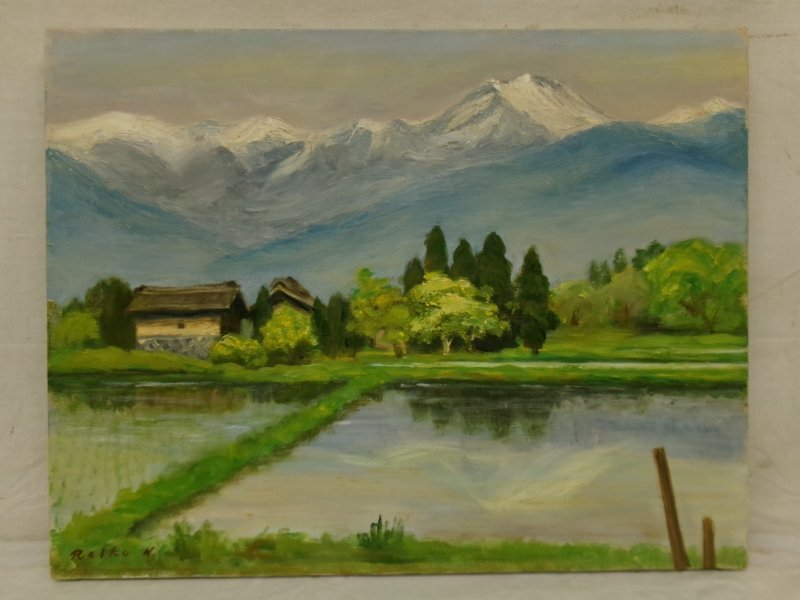 E2311 長生玲子 b41 安曇野の朝 油彩 F6(自然、風景画)｜売買されたオークション情報、yahooの商品情報をアーカイブ公開 - オークファン（aucfan.com）