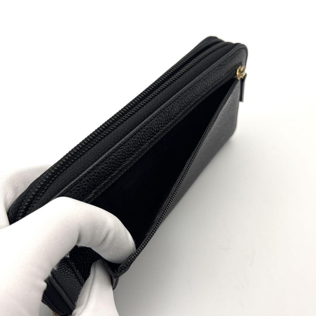 極美品◇CHANEL 長財布 キャビアスキン ココマーク ブラック 7 極美品◇CHANEL 長財布 キャビアスキン ココマーク ブラック 7