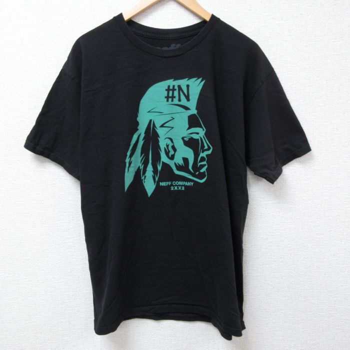 Yahoo!オークション - L/古着 ネフ NEFF 半袖 Tシャツ メンズ インディ...