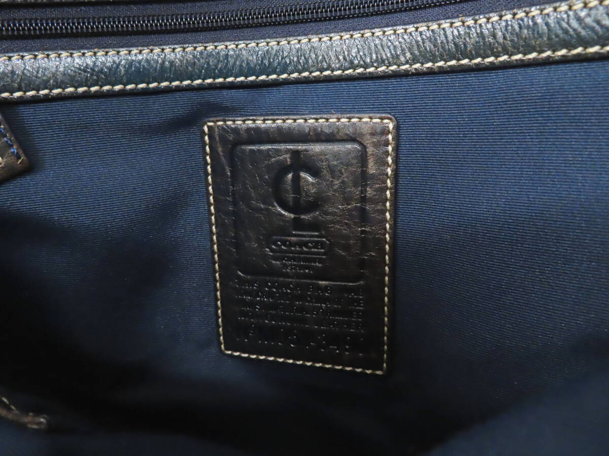 Yahoo!オークション - 26852 COACH コーチ デニム キャンバス×スエー...