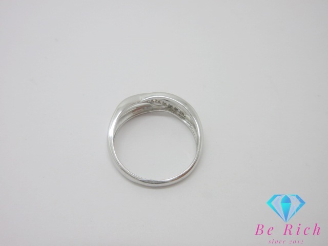 Yahoo!オークション - Pt900 プラチナ ダイヤモンド 0.11ct 付 デザイ...