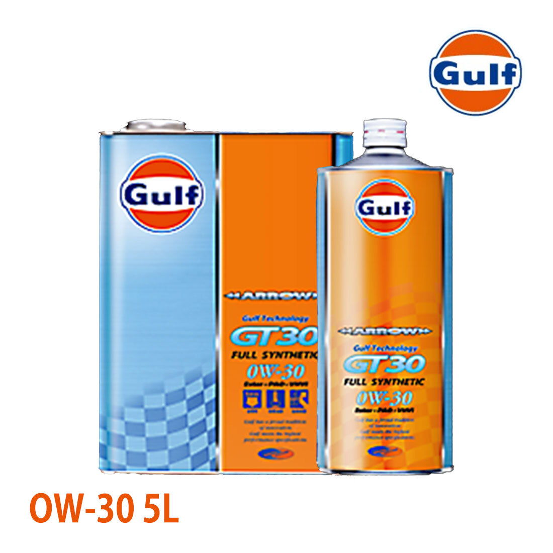 Yahoo!オークション - ガルフ アロー GT30 エンジンオイル 0W-30 5L ニ...
