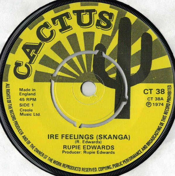Yahoo!オークション - 英7” Rupie Edwards Ire Feelings (Skanga) CT3...