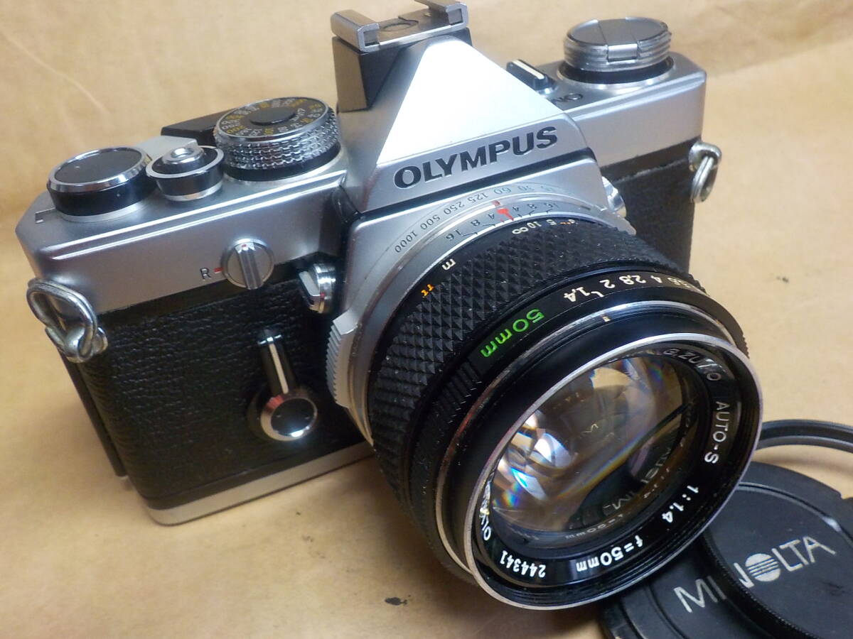 Yahoo!オークション - オリンパス OM1 白 オートS 50mm1 1 4 ジャンク...