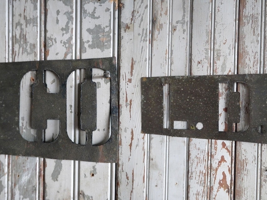 Yahoo!オークション - ビンテージ ステンシルプレート[aa2-147]ディス...