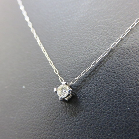 Yahoo!オークション - RKO403 Pt850 ダイヤモンドネックレス D0.08 1g ...