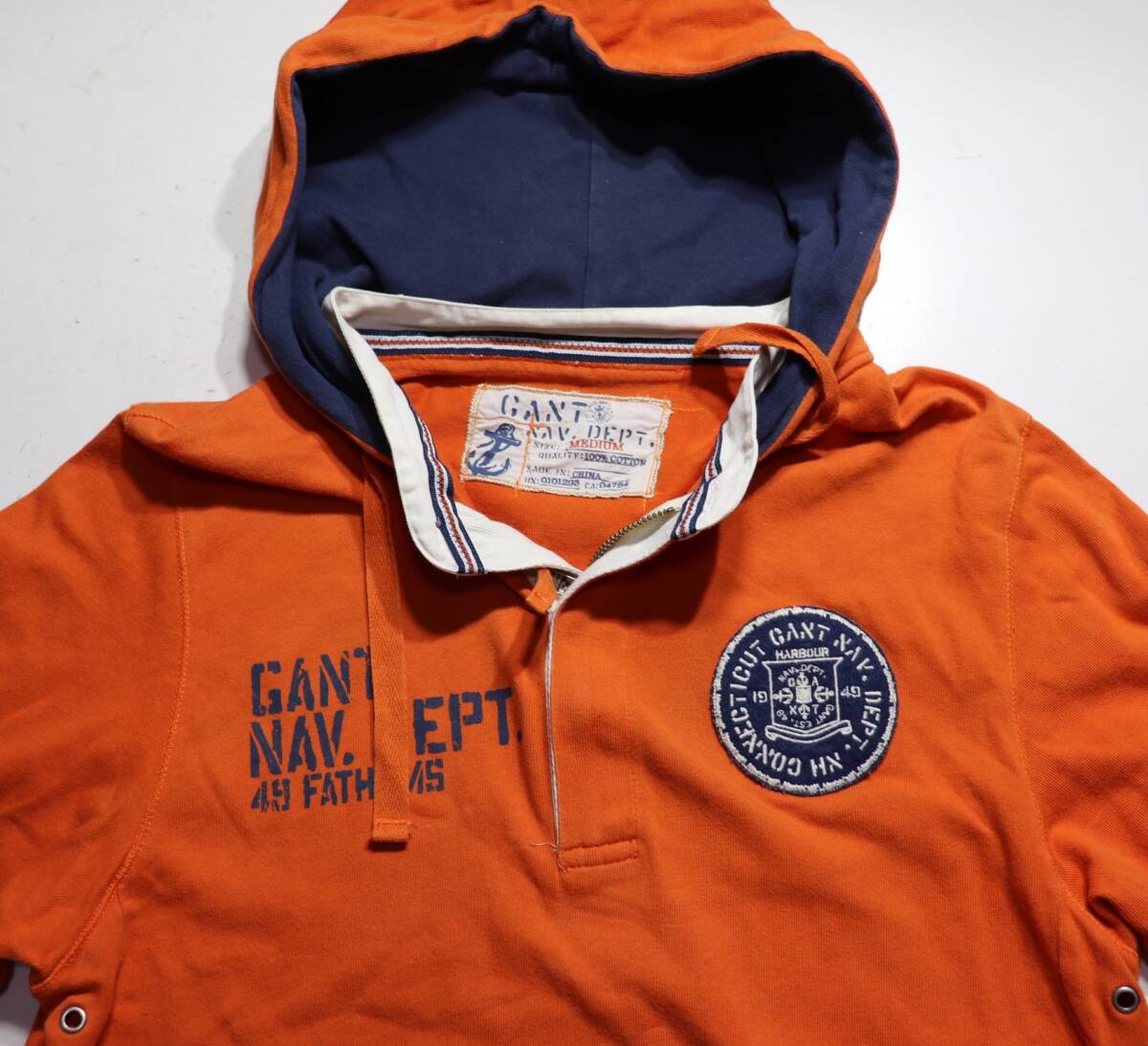 Yahoo!オークション - GANT スウェットパーカー オレンジ サイズM