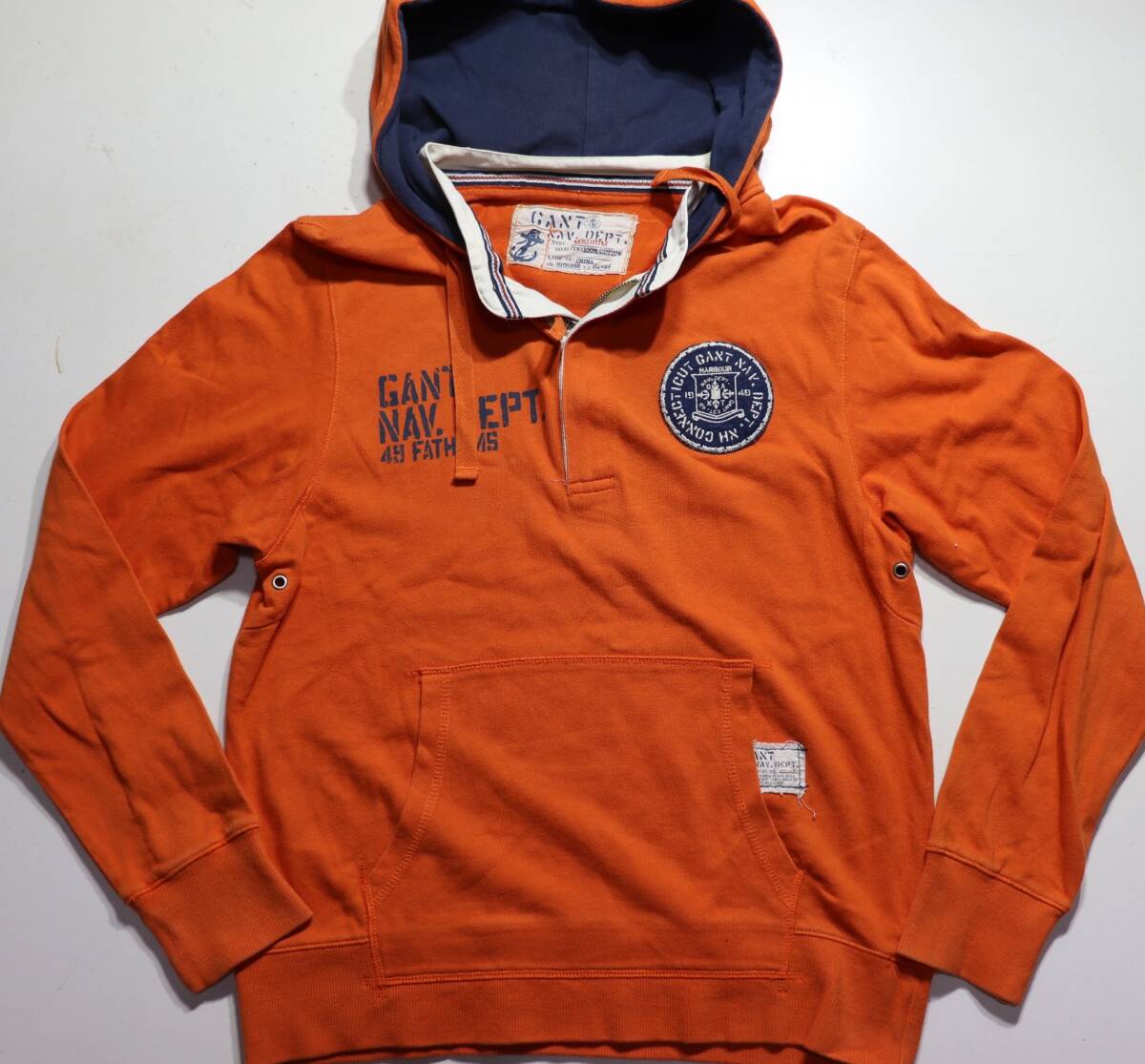 Yahoo!オークション - GANT スウェットパーカー オレンジ サイズM