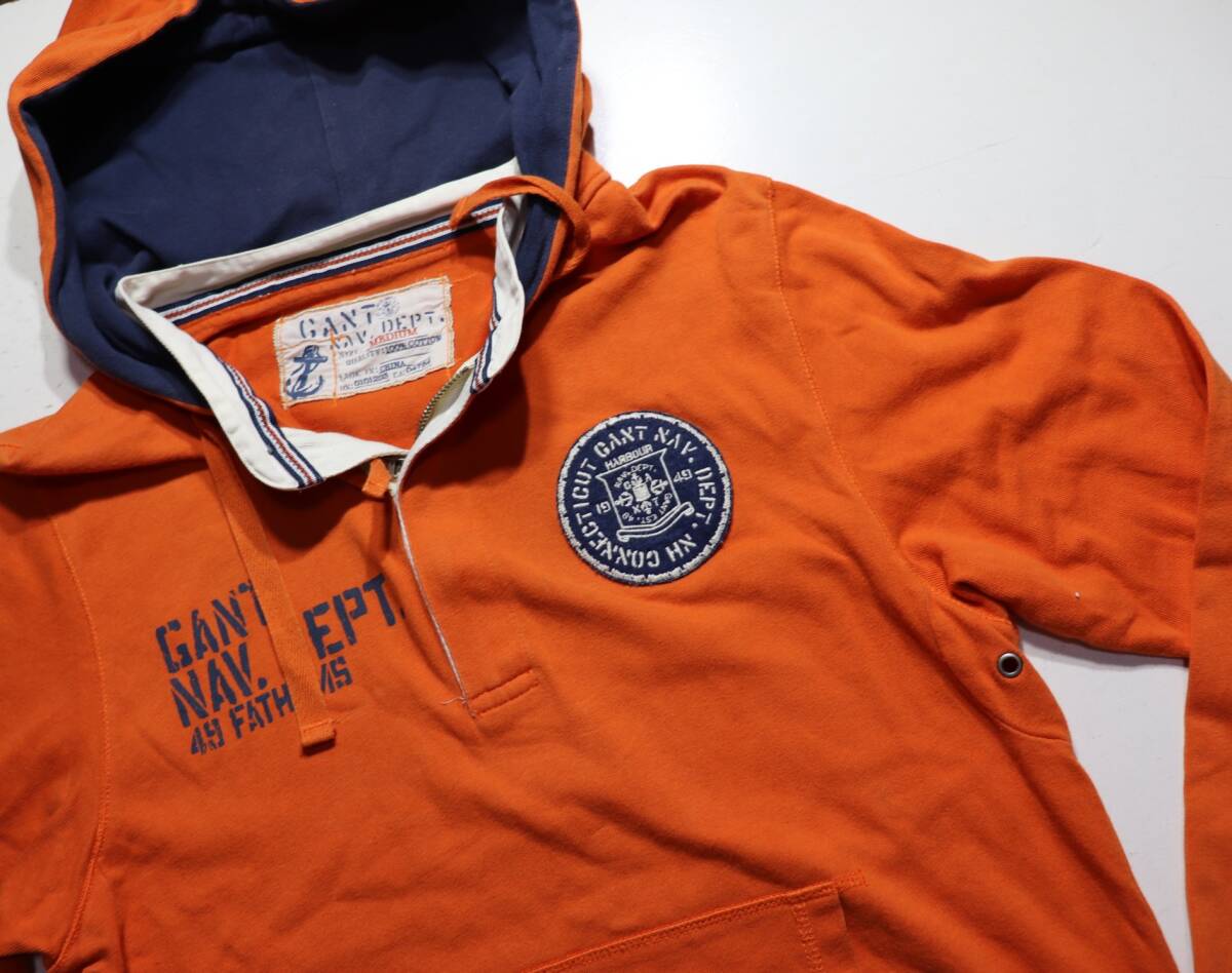 Yahoo!オークション - GANT スウェットパーカー オレンジ サイズM