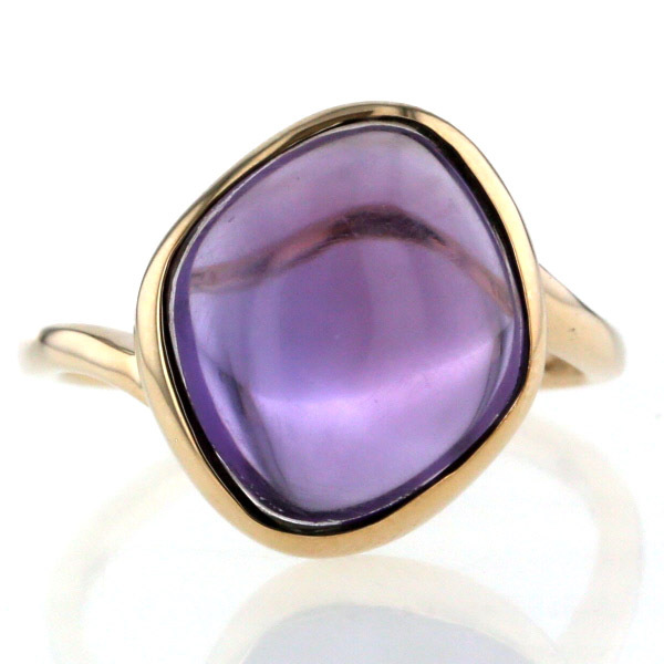 Yahoo!オークション - K10YG イエローゴールド リング アメジスト 5.00...