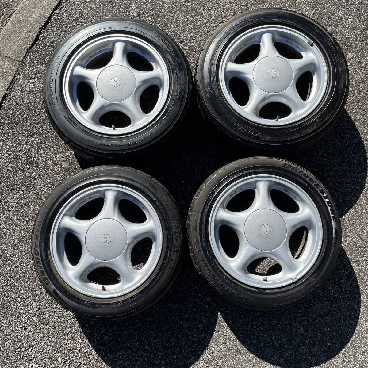 トヨタ JZA80 スープラ SZ 前期 純正 アルミホイール タイヤセット 16インチ 8J +50 9J+50 114.3/5 シルバー4本(ラジアルタイヤ)｜売買されたオークション情報 ...