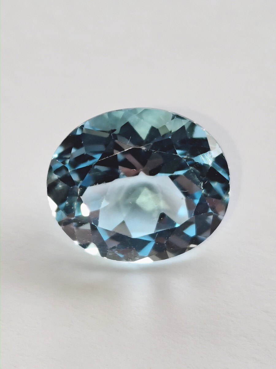 Yahoo!オークション - 1円〜 大粒 9.44ct 天然ブルートパーズ スイスブ...