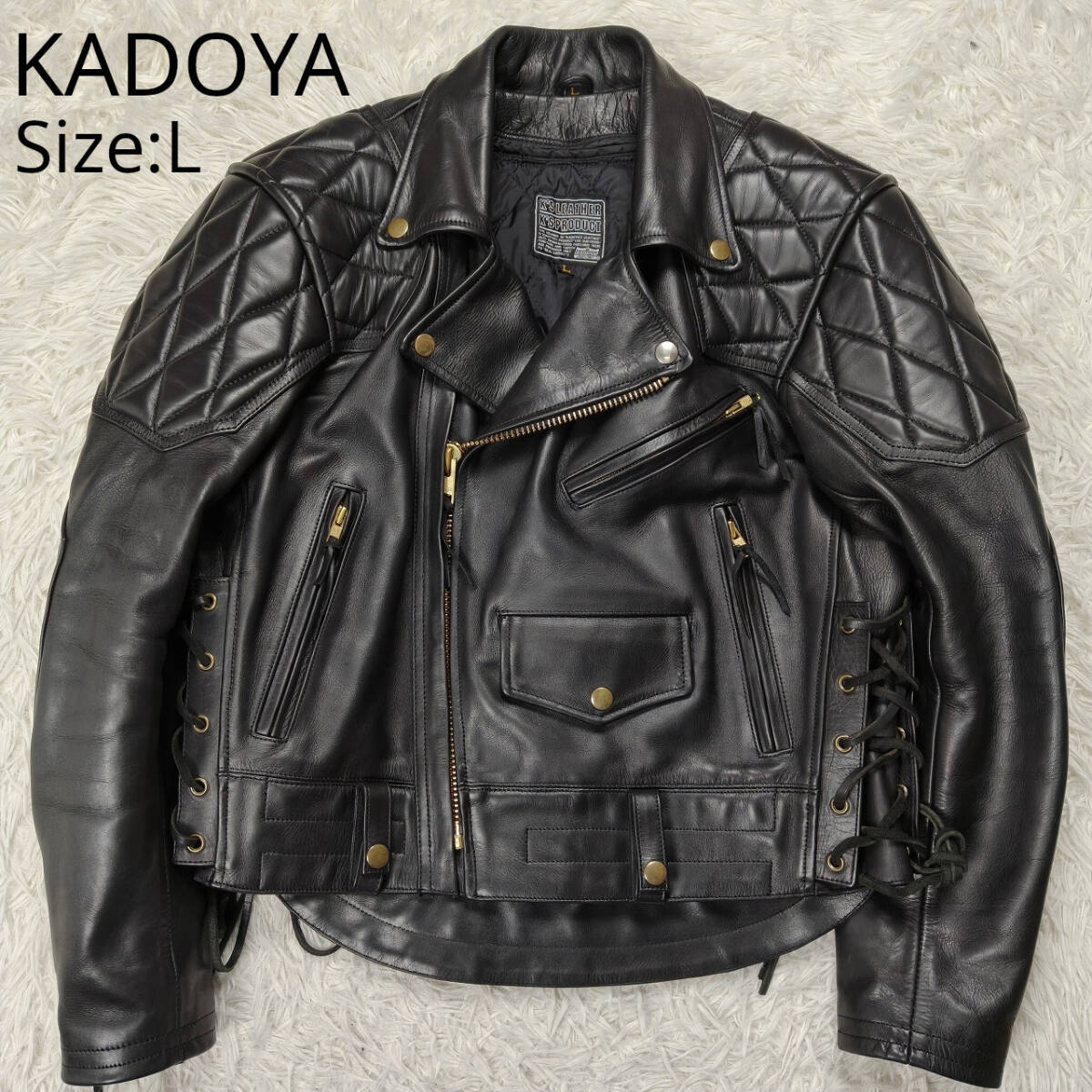 Yahoo!オークション - 美品 KADOYA カドヤ EVO エボ ダブル ライダース...