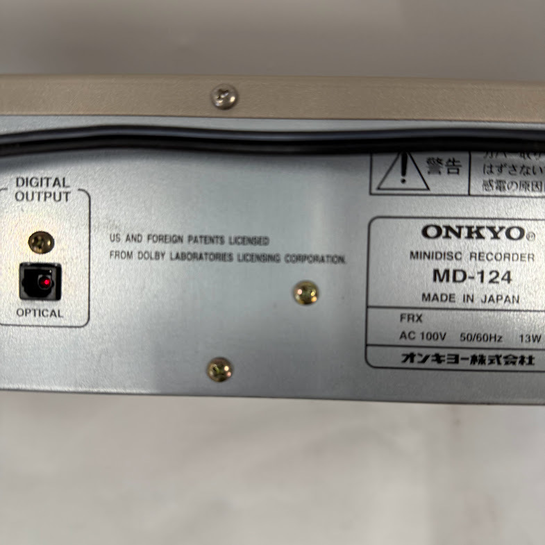 Yahoo!オークション - 【A322】ONKYO MD-124 MINIDISK RECORDER 動作確...