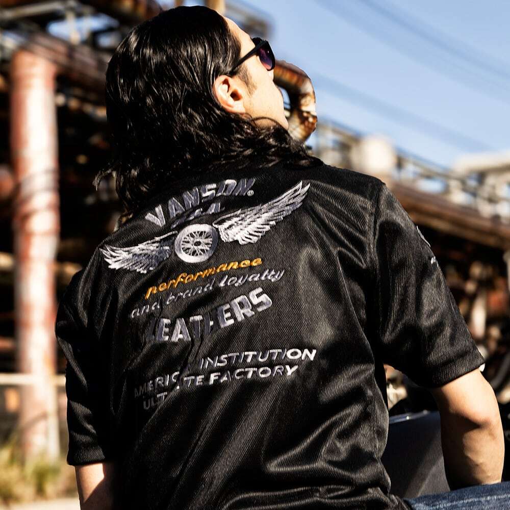 Yahoo!オークション - vanson(バンソン) メッシュワークシャツ TVS2505...