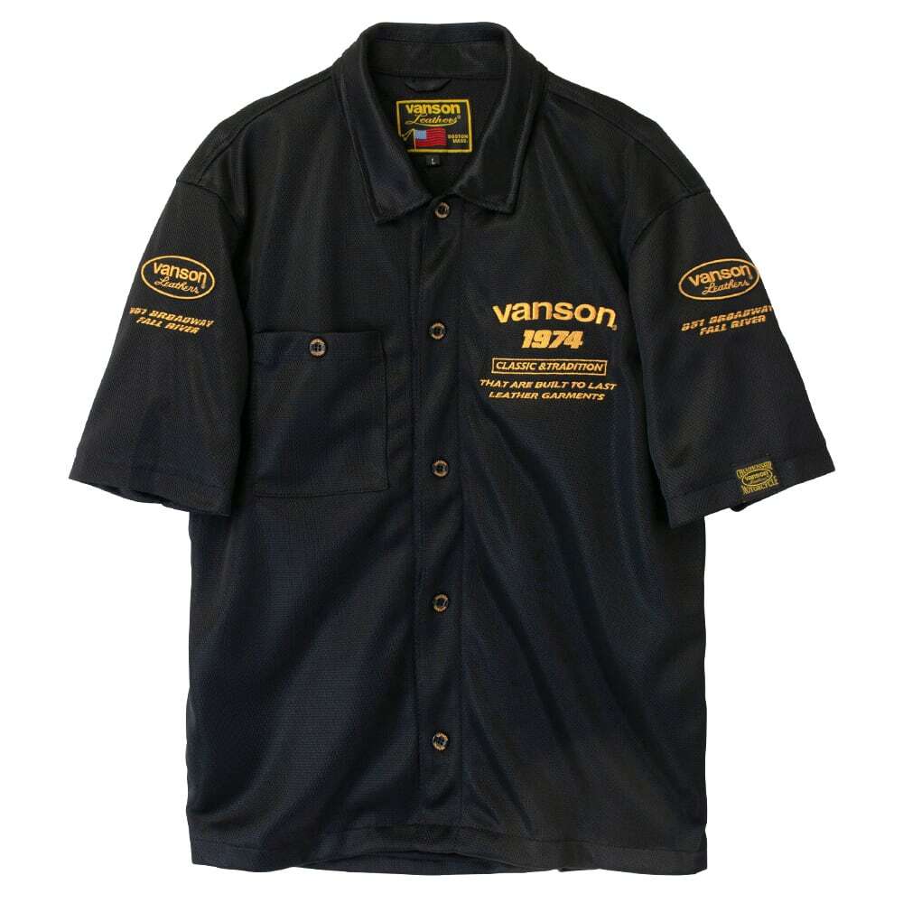 Yahoo!オークション - vanson(バンソン) メッシュワークシャツ TVS2505...