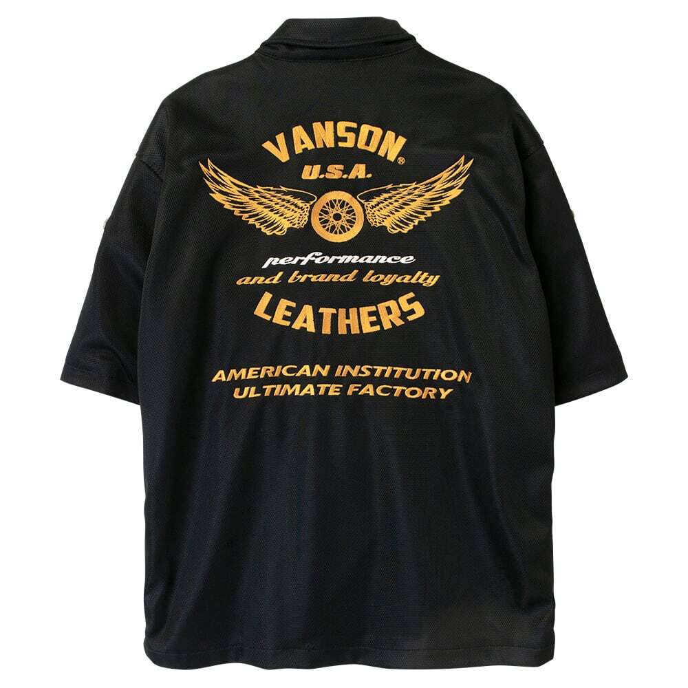 Yahoo!オークション - vanson(バンソン) メッシュワークシャツ TVS2505...