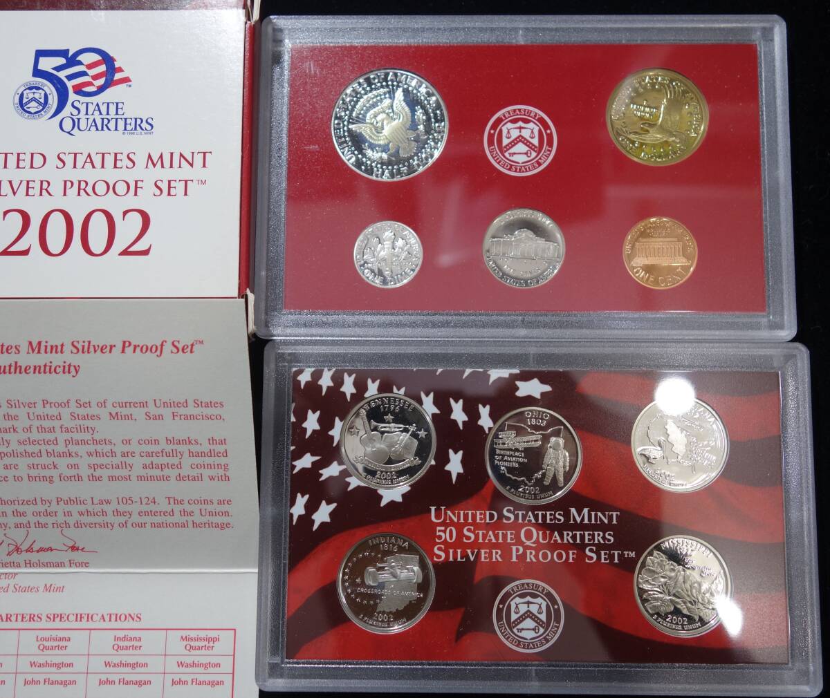 Yahoo!オークション - Y246 アメリカ/ミントシルバー/プルーフセット/2...