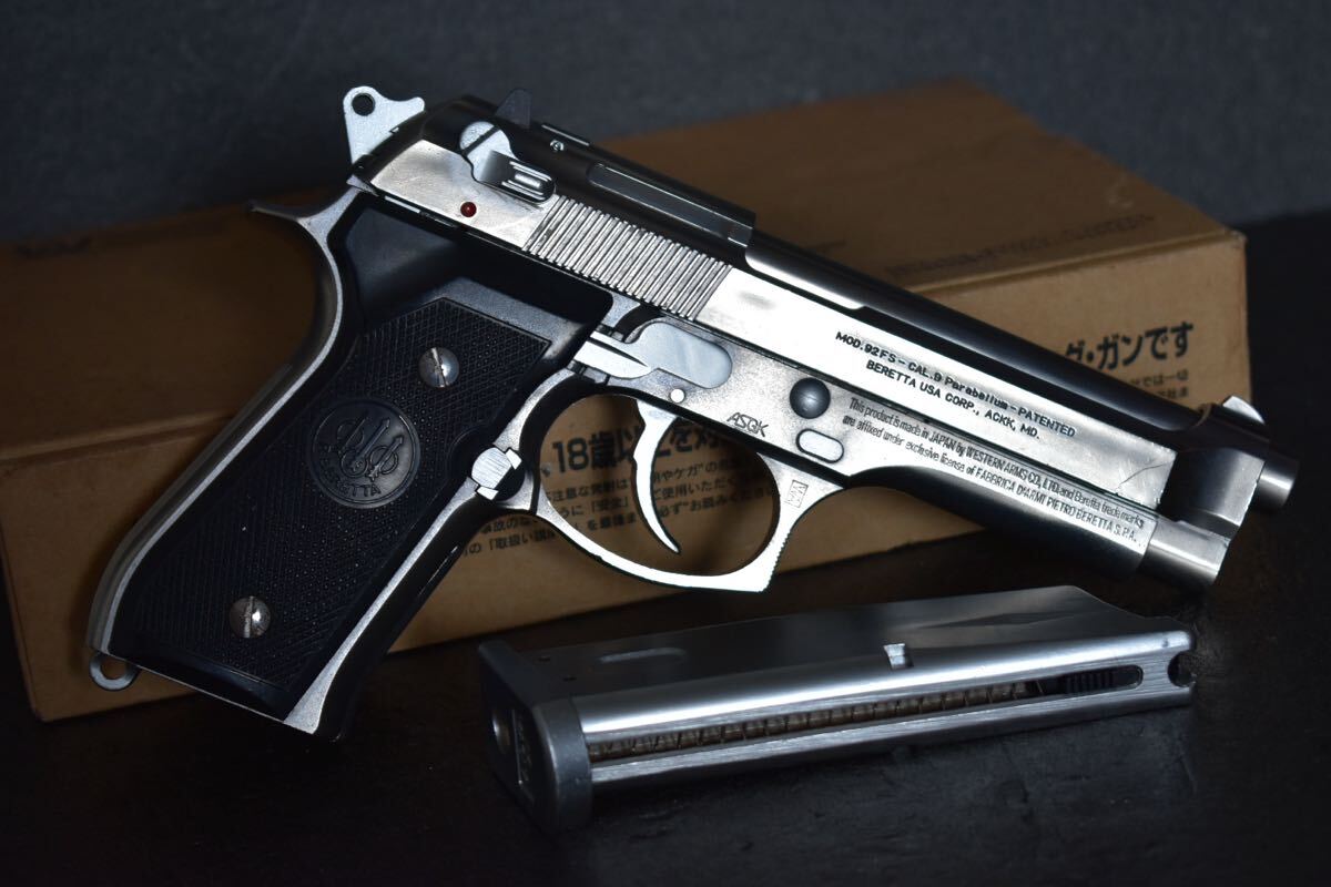 Yahoo!オークション - WA ベレッタ M92FS INOX シルバー GBB ガスブロ...