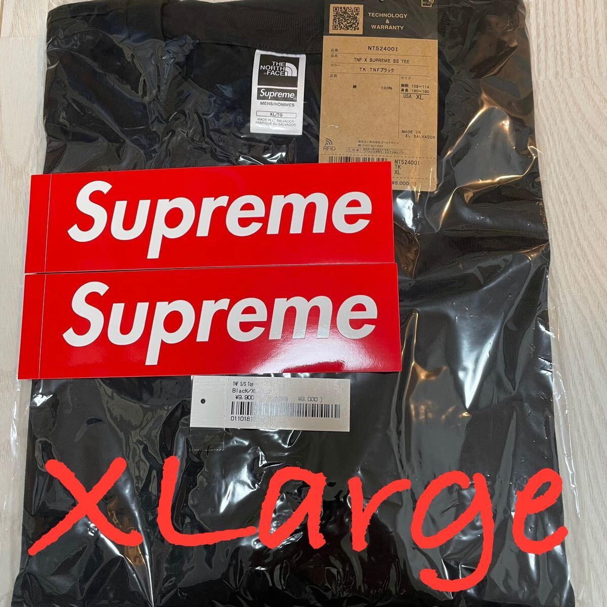 Yahoo!オークション - XL 24FW Supreme The North Face S / S Top Blac...