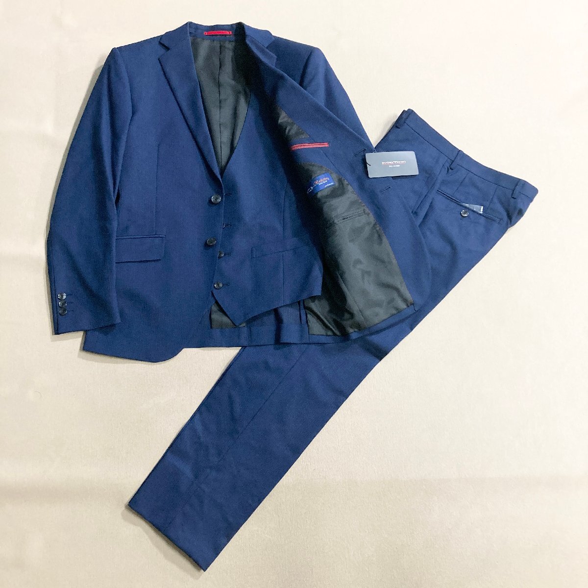タグ付き RESPECTNERO リスペクトネロ スーツ 3ピース ジャケット パンツ ベスト ネイビー 90Y4 メンズ 0.95kg(Mサイズ)｜売買されたオークション情報、yahooの ...