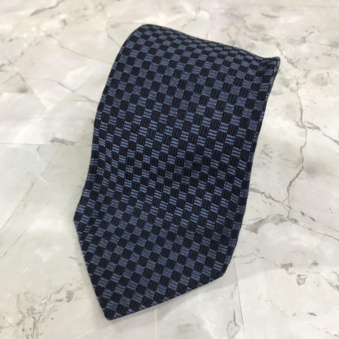 Yahoo!オークション - ユナイテッドアローズ ネクタイ 青 チェック シ...